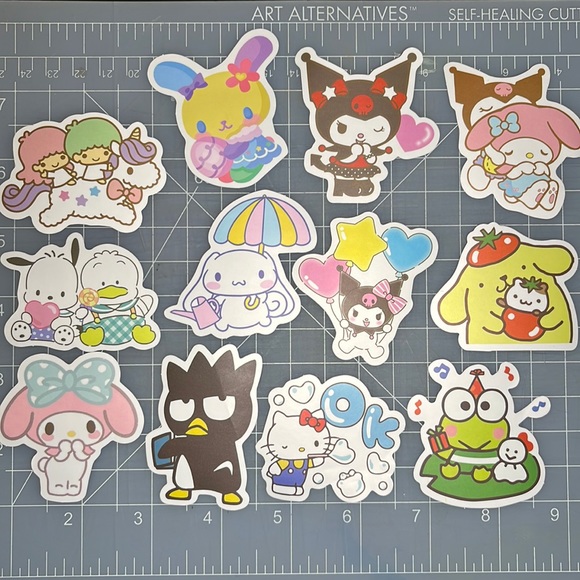 Hello Kitty | Design | 2 Sanrio Stickers Hello Kitty My Melody Badtz ...